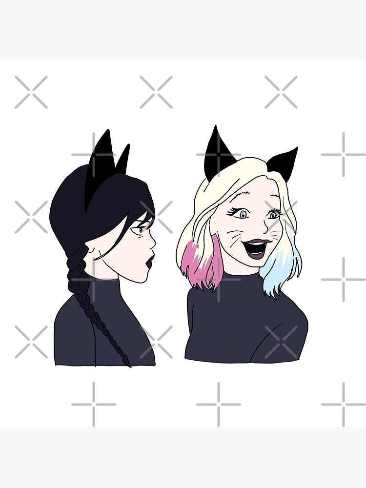 "Wednesday Addams and Enid cat suit " Poster for Sale by Robin-m ...