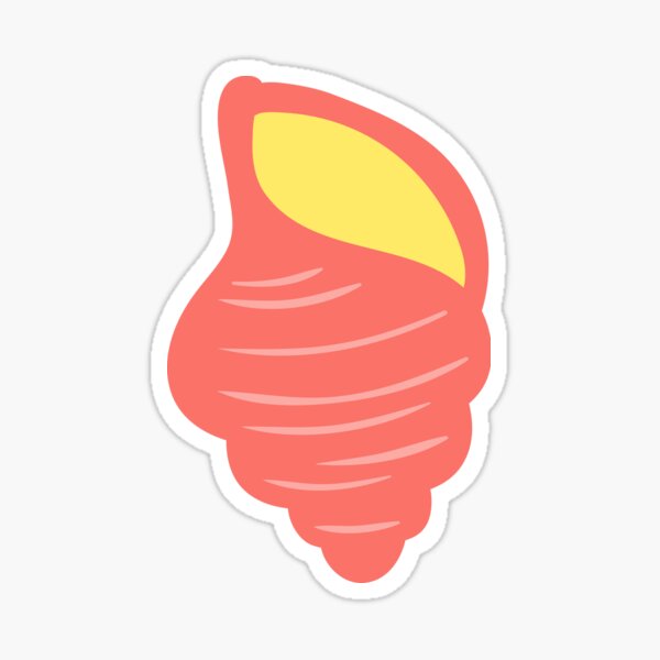 "The Mighty Conch Shell" Sticker for Sale by Alittleredshop | Redbubble
