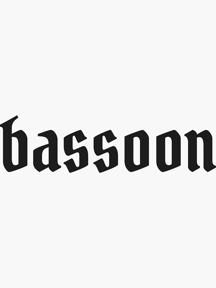"Bassoon" Sticker for Sale by Dixieland1 | Redbubble