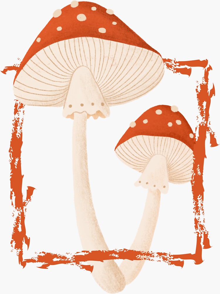 "Mushroom Frame" Sticker for Sale by Alexo10 | Redbubble