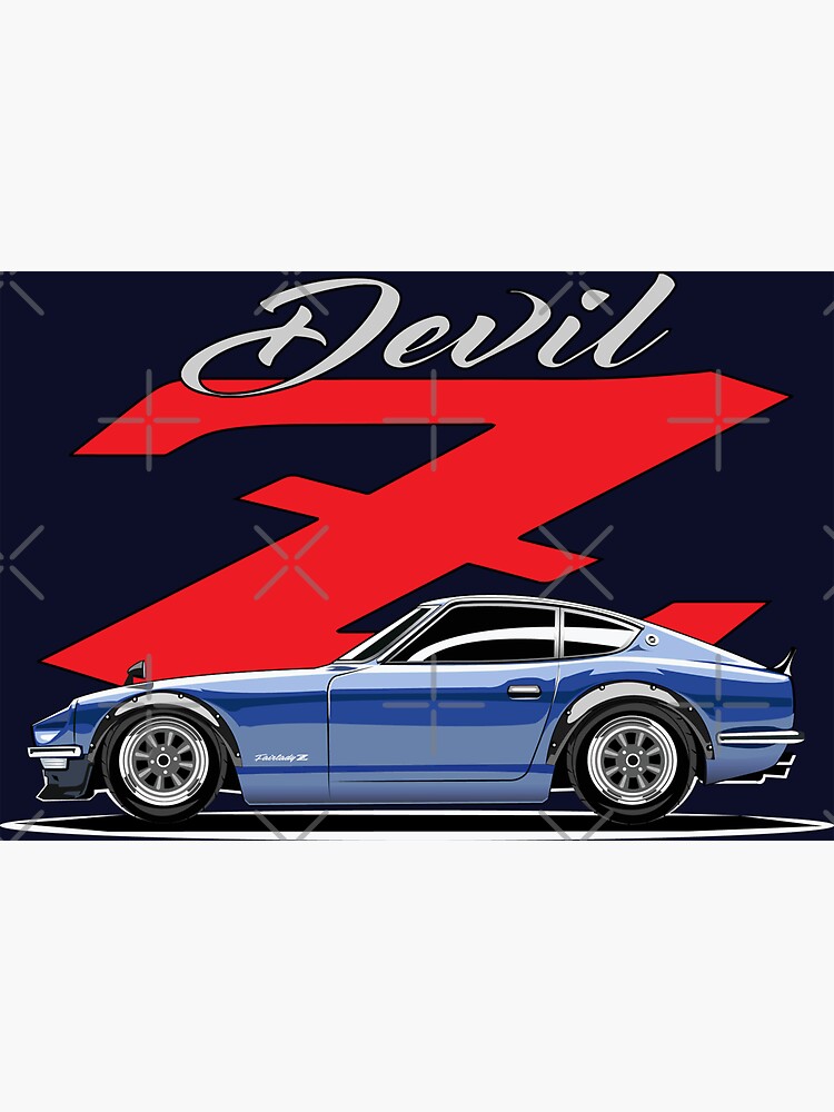 "Devil Z Datsun Fairlady 240Z S30 Nissan" Sticker for Sale by ...