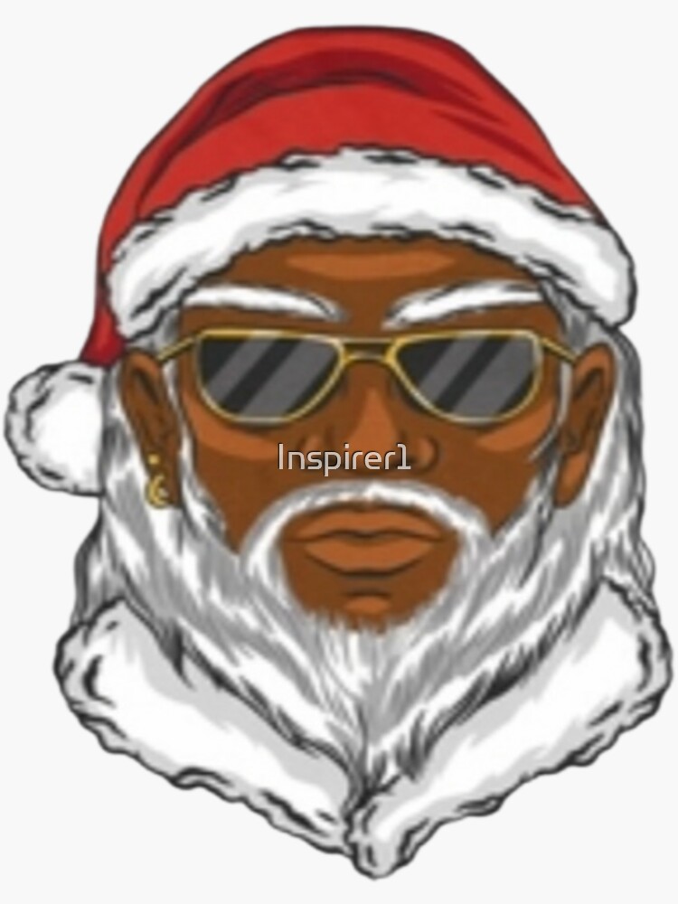 "African Santa Claus." Sticker for Sale by Inspirer1 | Redbubble