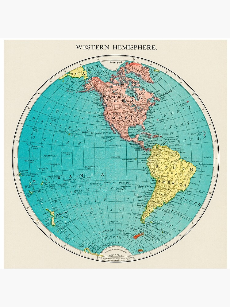 Western Hemisphere Map