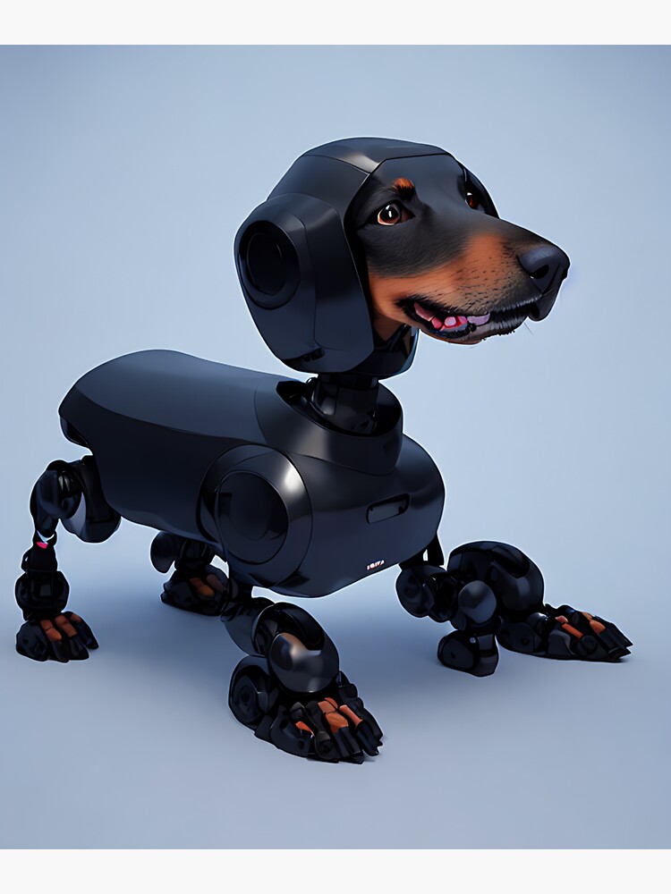 "Robot Dogs Doberman 1" Sticker for Sale by HappyAiCcidents | Redbubble