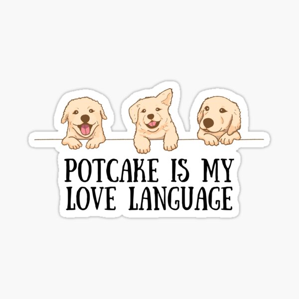 "Potcake is my love language for Dog Lover Dad Mom" Sticker for Sale by ...