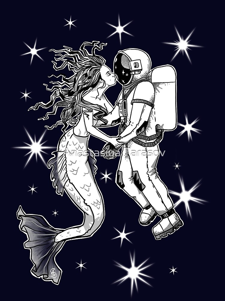 "mermaid and astronaut" Poster for Sale by yazdyndokta73 | Redbubble