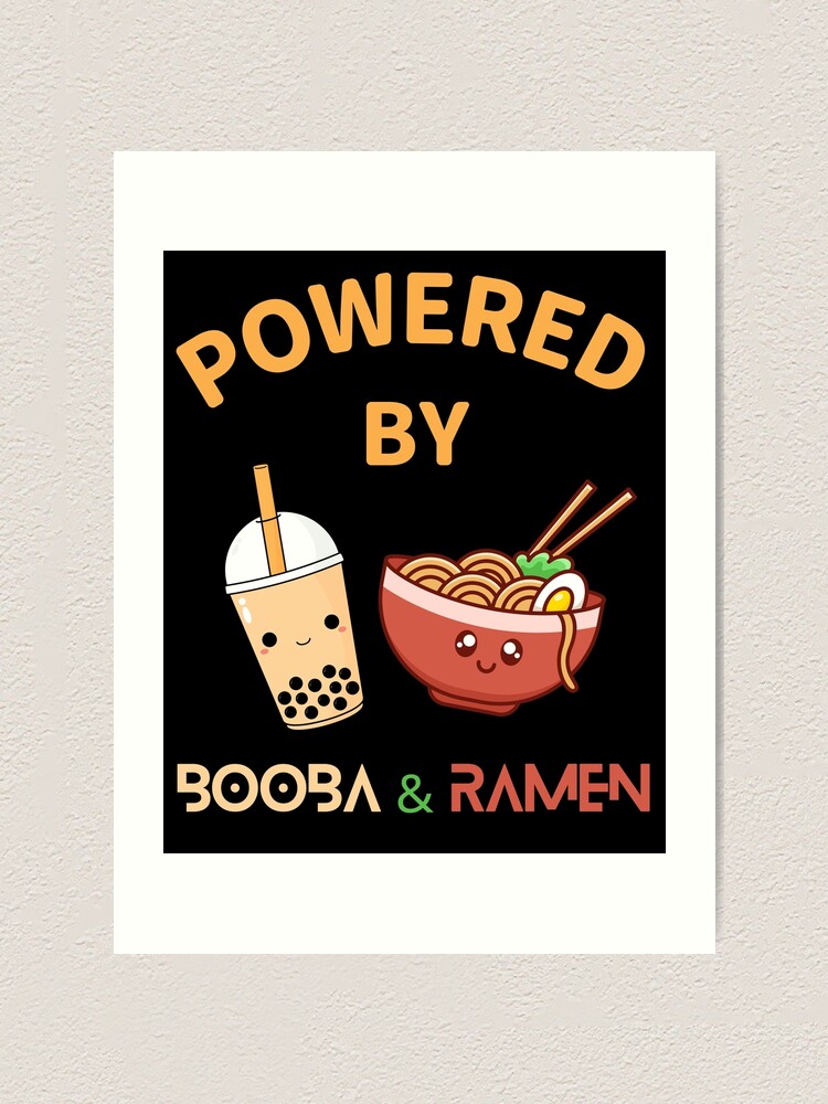 "Powered By Booba And Ramen, Kawaii Booba And Ramen, Japan Anime Food ...