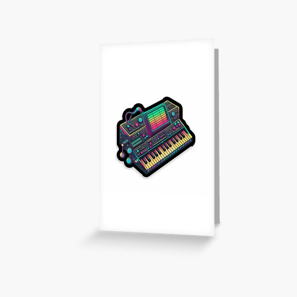 "Isometric sticker design of a synthesizer" Greeting Card for Sale by ...