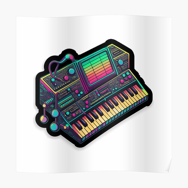 "Isometric sticker design of a synthesizer" Poster for Sale by vladology | Redbubble