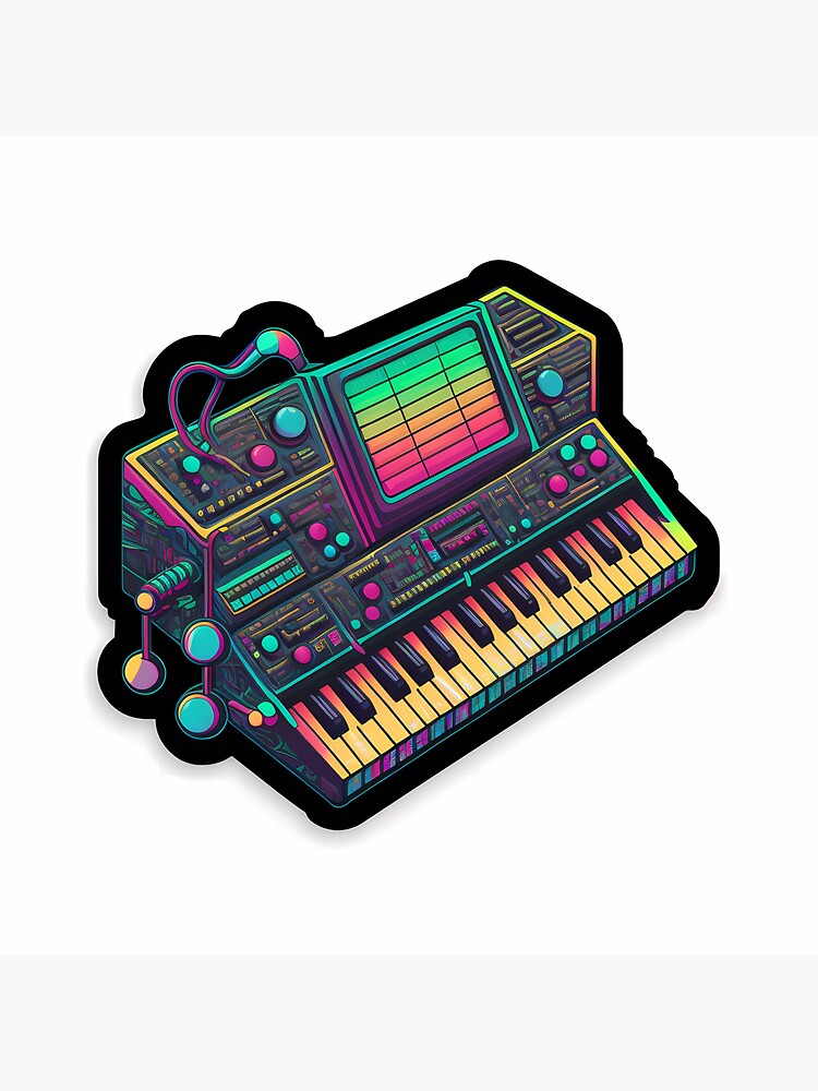"Isometric sticker design of a synthesizer" Sticker for Sale by ...