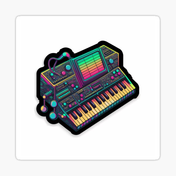 "Isometric sticker design of a synthesizer" Sticker for Sale by ...