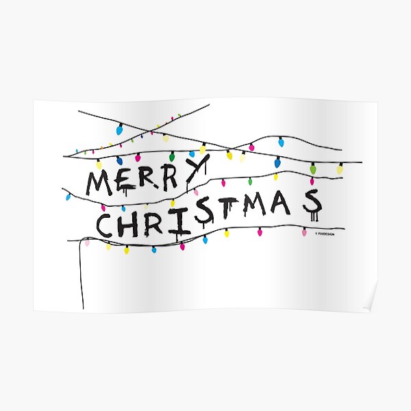 "Stranger Things - Christmas Card" Poster for Sale by f22design | Redbubble