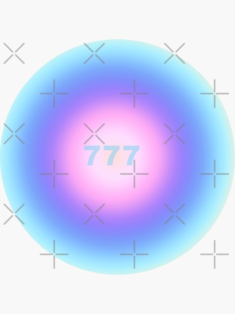 "Angel Numbers 777 - Good Fortune" Sticker for Sale by UniverseRosery ...