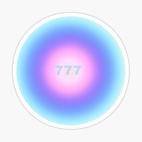 "Angel Numbers 777 - Good Fortune" Sticker for Sale by UniverseRosery ...