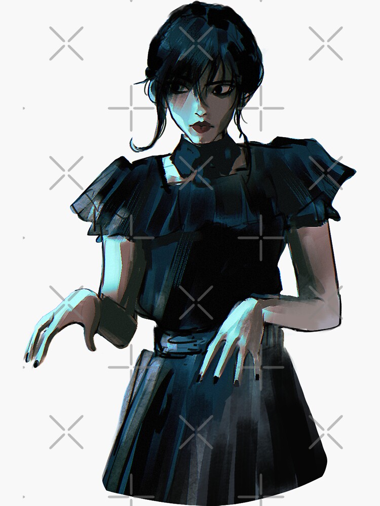 "Wednesday Dancing" Sticker for Sale by liacdraws | Redbubble