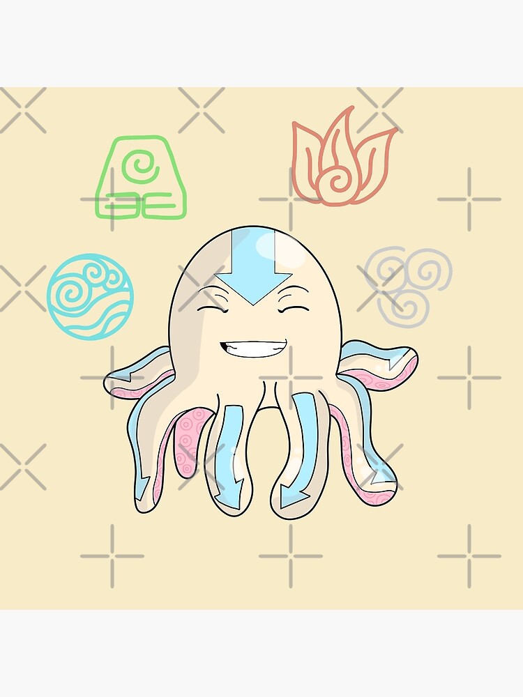 "Avatar Aang in the form of an octopus" Poster for Sale by FoxsJob ...