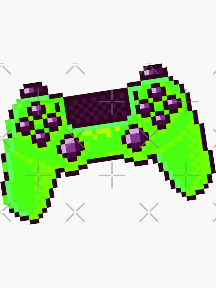 "Typical Gamer green pixel Gamer controller Essential" Sticker for Sale ...