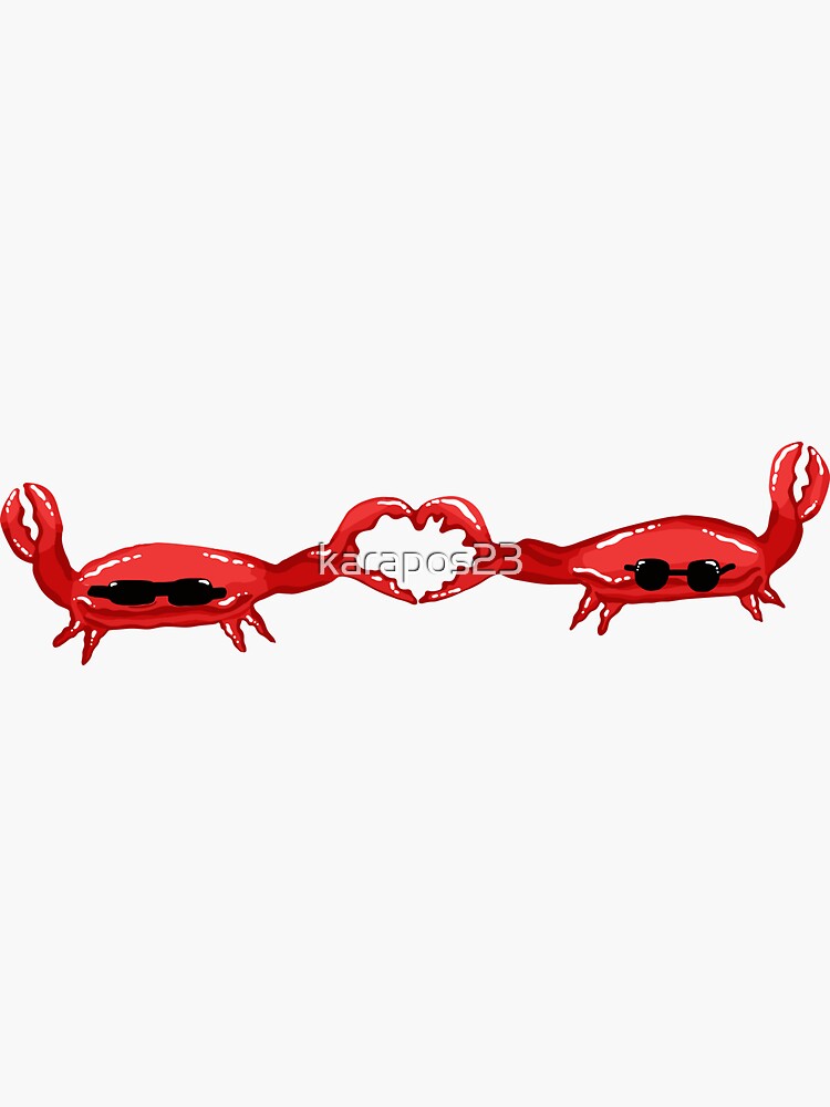 "Crab Heart" Sticker for Sale by karapos23 | Redbubble