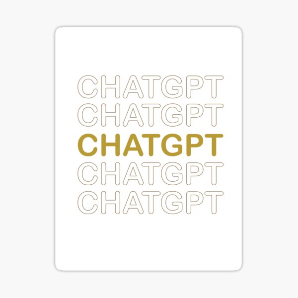 "ChatGPT, Chatbot" Sticker for Sale by mandydsgn | Redbubble