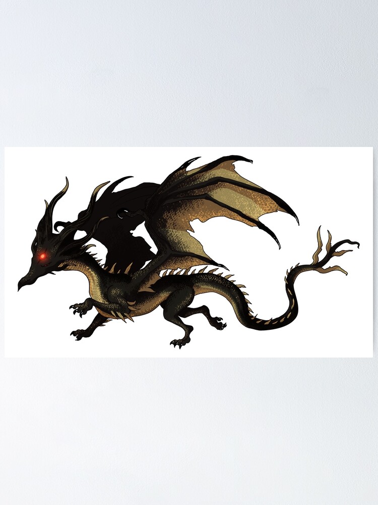 "Black Dragon Kalameet" Poster for Sale by molotovka | Redbubble