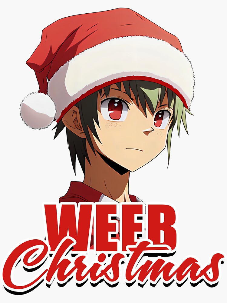"WEEB CHRISTMAS" Sticker for Sale by QuintessentialH | Redbubble