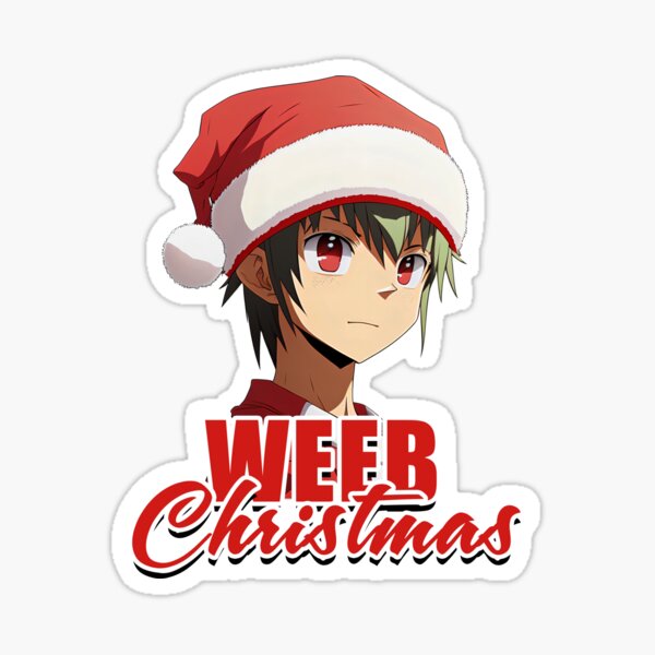 "WEEB CHRISTMAS" Sticker for Sale by QuintessentialH | Redbubble
