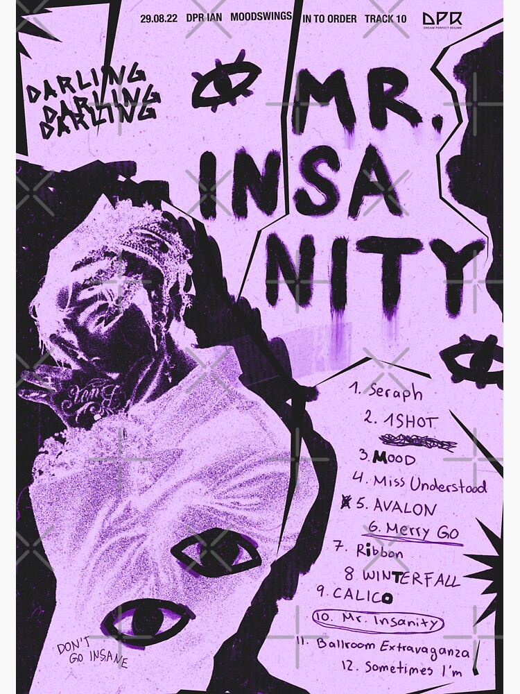 "DPR IAN, Mr Insanity" Sticker for Sale by babybluewoo | Redbubble