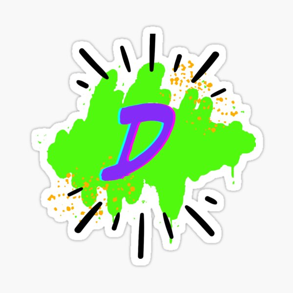 "Letter D" Sticker for Sale by Brightandvivid | Redbubble