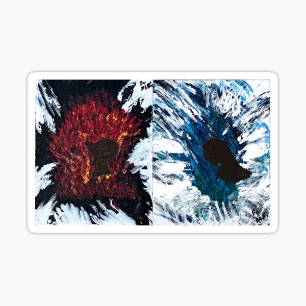 "Two Faces of Agony" Sticker for Sale by BabsRoseArt | Redbubble