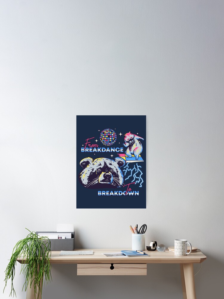 "Raccoon MEME | From Breakdance to Breakdown" Poster for Sale by ...