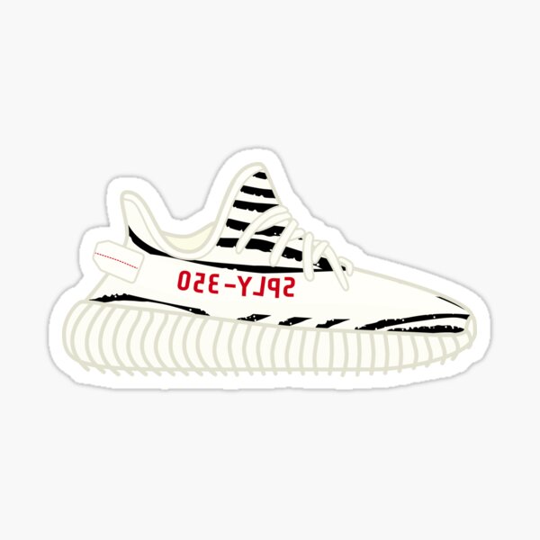 "Yeezy Boost 350 V2 | Zebra" Sticker for Sale by alexlaw17 | Redbubble
