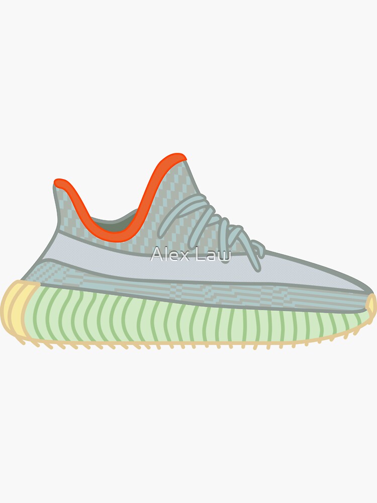 "Yeezy Boost 350 V2 | Desert Sage" Sticker for Sale by alexlaw17 ...