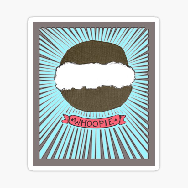 "Whoopie! Whoopie Pies on Aqua" Sticker for Sale by cphilbrick | Redbubble