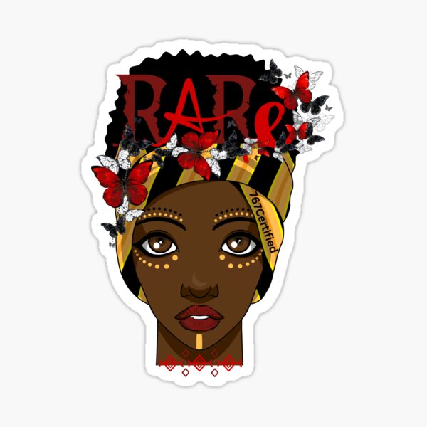 "Rare Red- Black/African Tribal Woman" Sticker for Sale by 767Certified ...