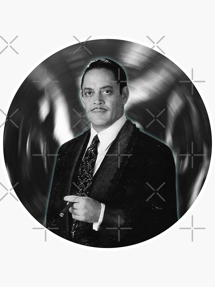 "Gomez Addams Raul Julia Circle Black and White Portrait Digital Art ...