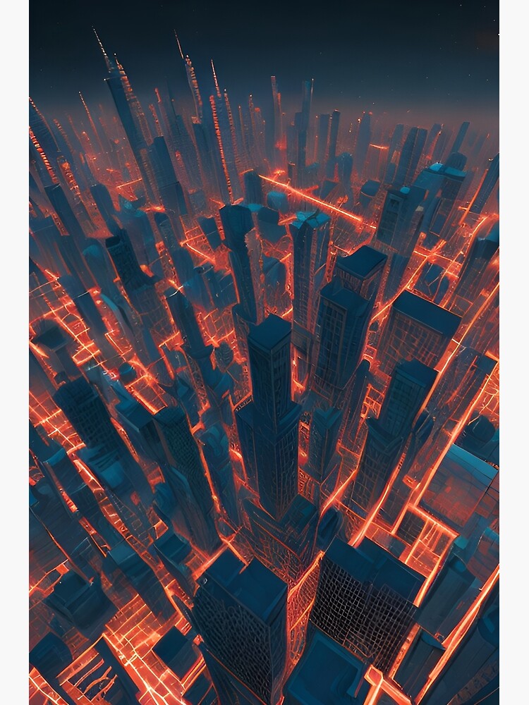"A fantasy city block at night" Poster for Sale by PixaPexel | Redbubble