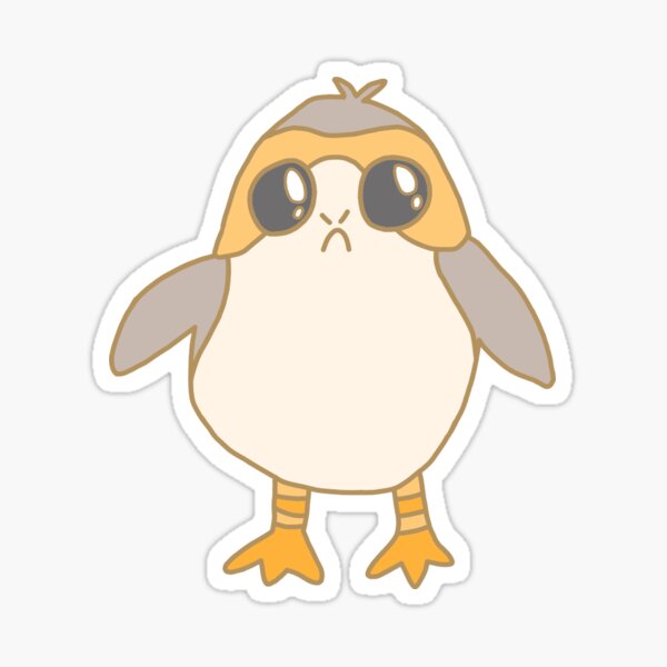 "Porg " Sticker for Sale by LilBeanShop | Redbubble
