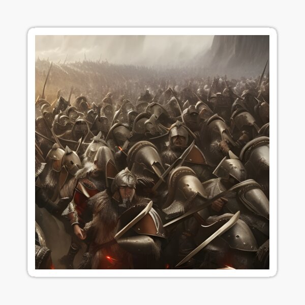 "Fantasy Battle" Sticker for Sale by Mr-Saxon | Redbubble