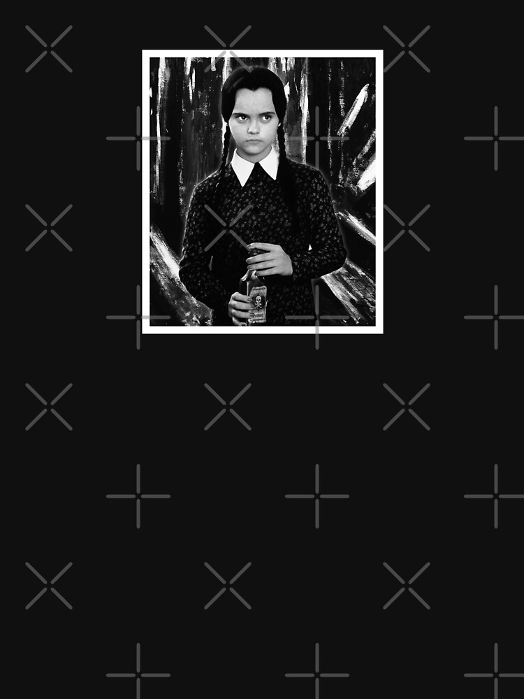 "Wednesday Addams Poison Abstract Background Digital Art" T-shirt for ...