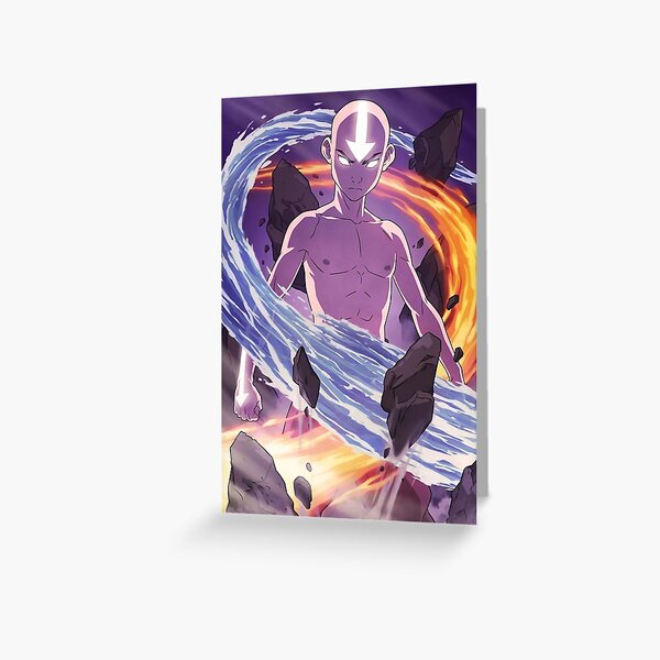 "Avatar Aang - Avatar The Last Airbender" Greeting Card for Sale by ...