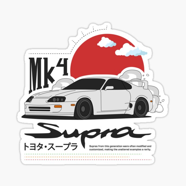 "Toyota Supra Mk4 1994" Sticker for Sale by marcimarcc | Redbubble