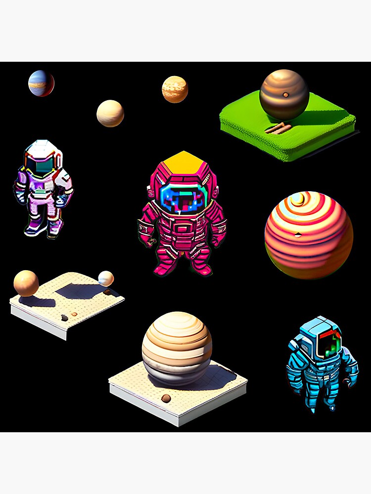 "32-BIT Pixel outer space mix" Poster for Sale by MoonsideGallery ...