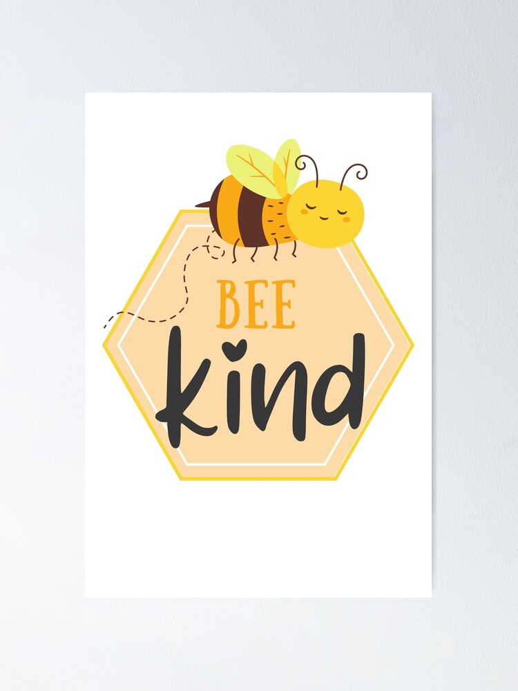 "BEE Kind- BEE Happy- Honey BEE Motivational Inspirational Word Play ...
