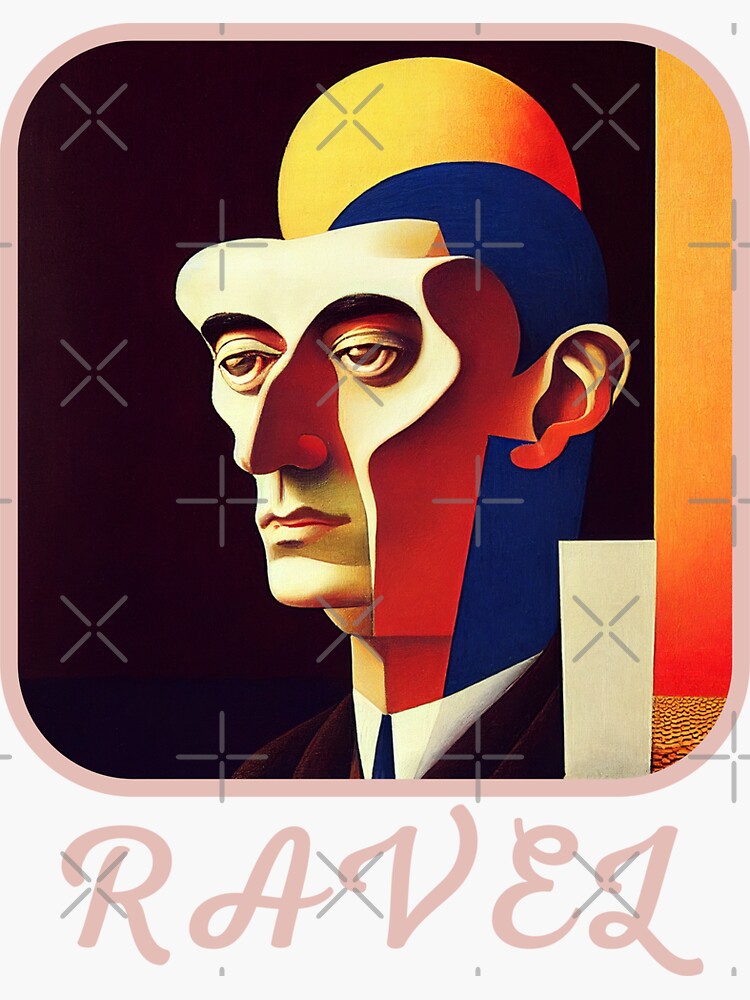 "MAURICE RAVEL" Sticker for Sale by Cryptilian | Redbubble