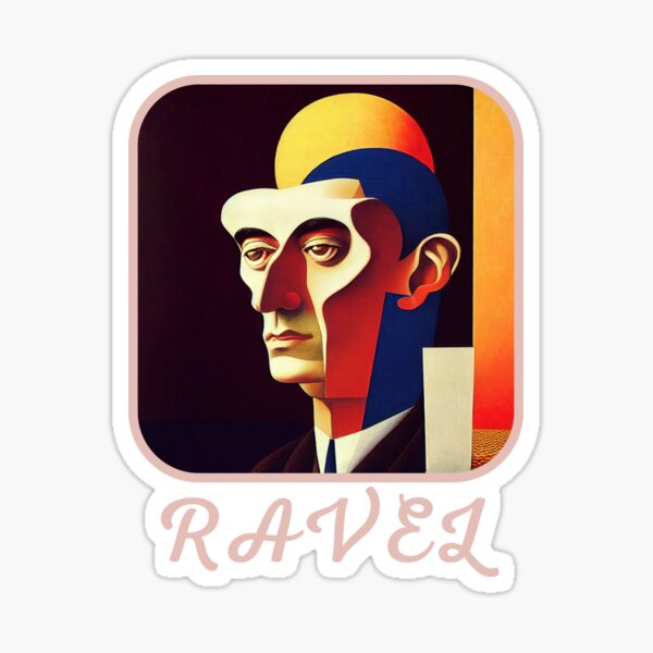 "MAURICE RAVEL" Sticker for Sale by Cryptilian | Redbubble