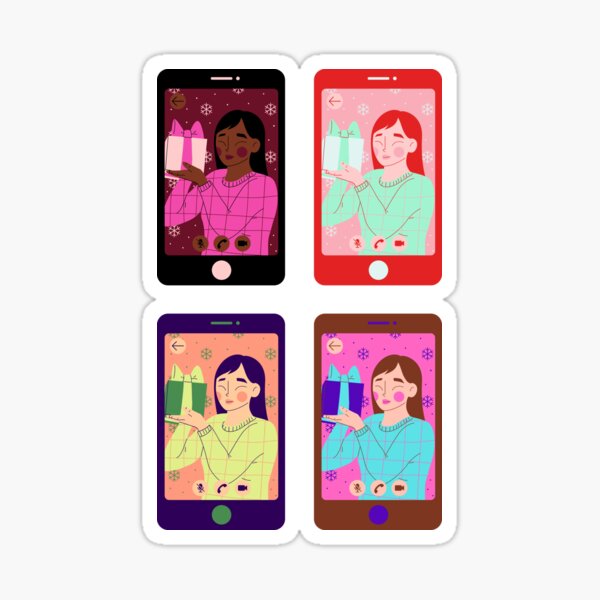 "Diverse Friends Gift Exchange" Sticker for Sale by MrsLafayette ...