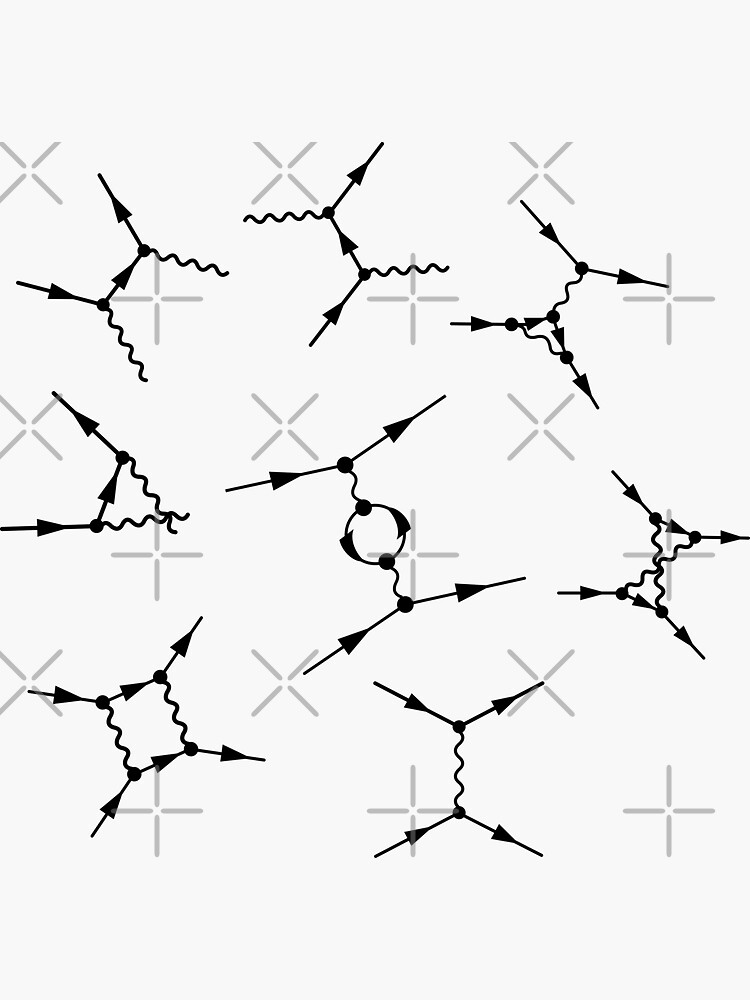 "Feynman Diagrams - Quantum Field Theory Basics" Sticker for Sale by ...