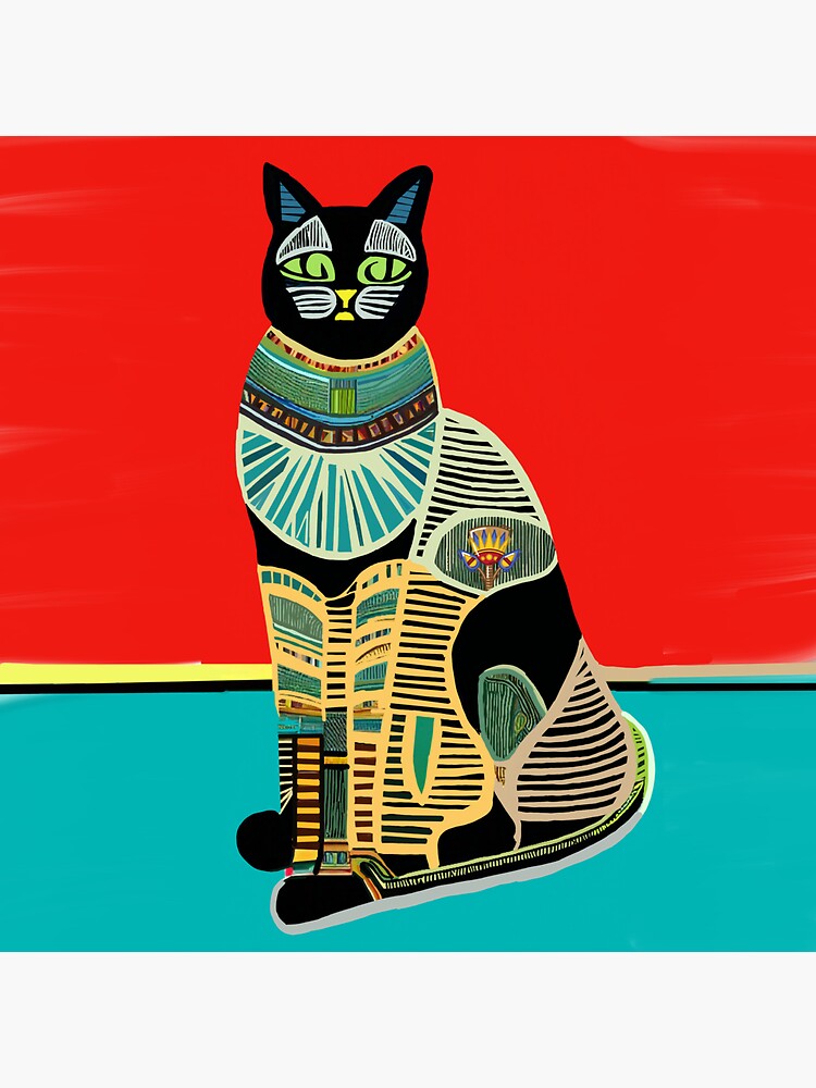 "Figurative abstract cat" Sticker for Sale by Gala-life1 | Redbubble
