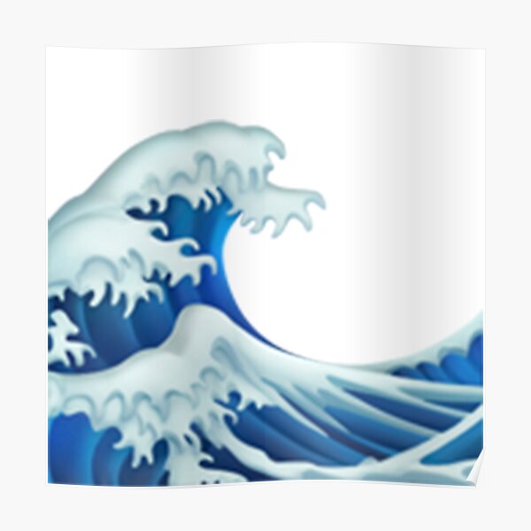 "Wellen Emoji" Poster von emojiqueen | Redbubble