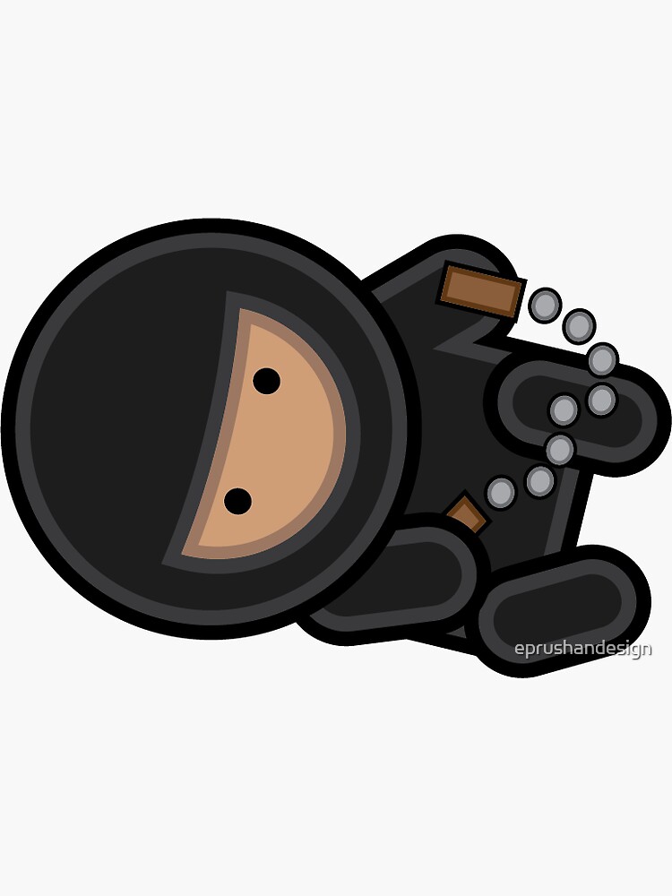 "Nunchuk Ninja" Sticker for Sale by eprushandesign | Redbubble